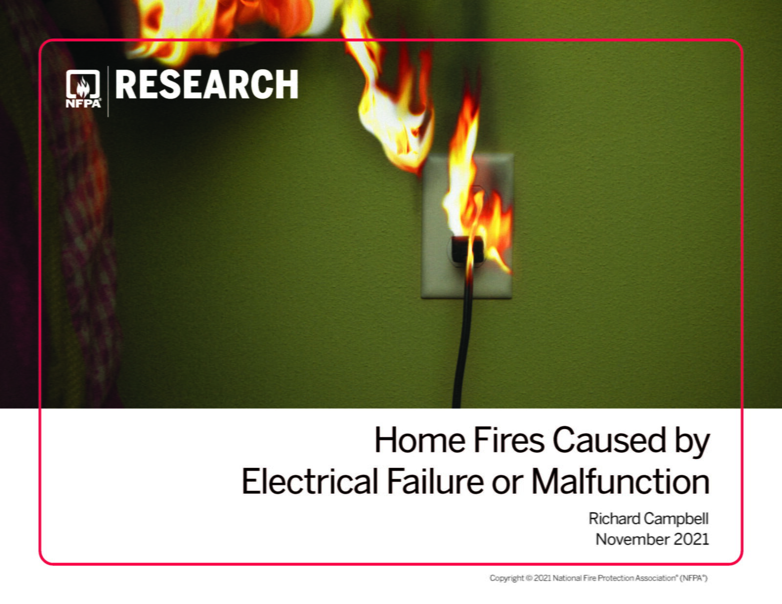 Electrical failure or malfunction causes fires - Pinfa